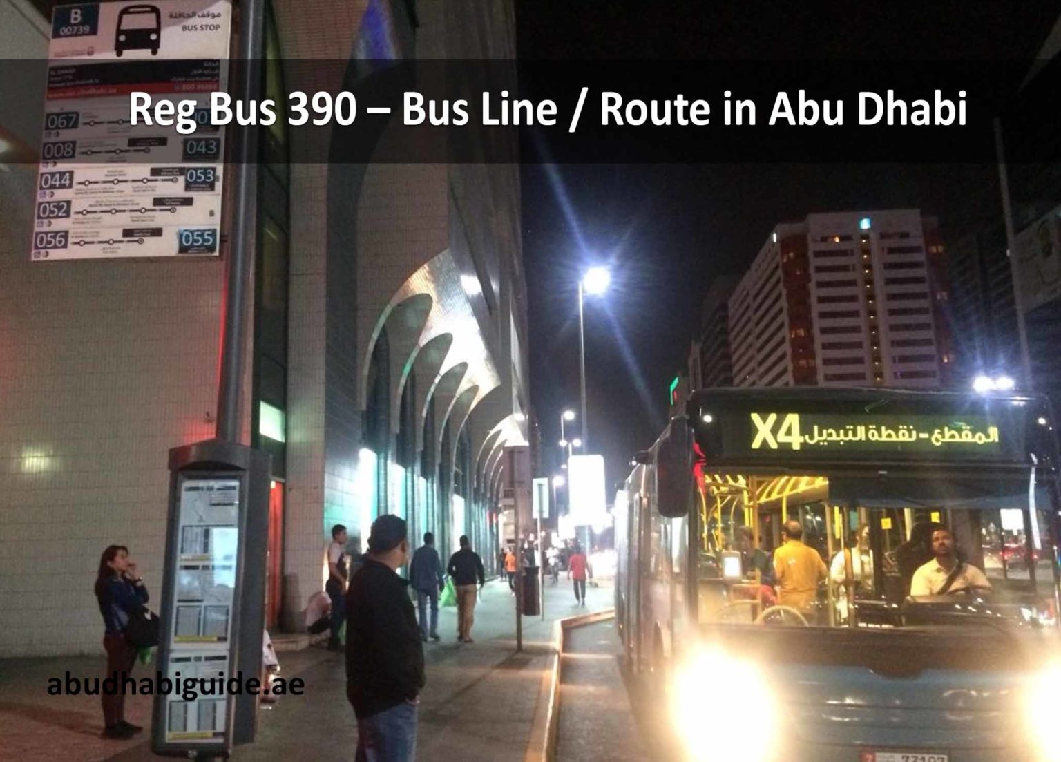 Reg Bus 390 - Bus Line / Route in Abu Dhabi - Time Schedule, Stops and ...