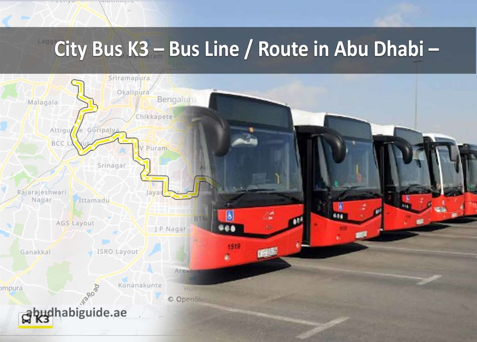 City Bus K3 - Bus Line / Route in Abu Dhabi - Time Schedule, Stops and ...